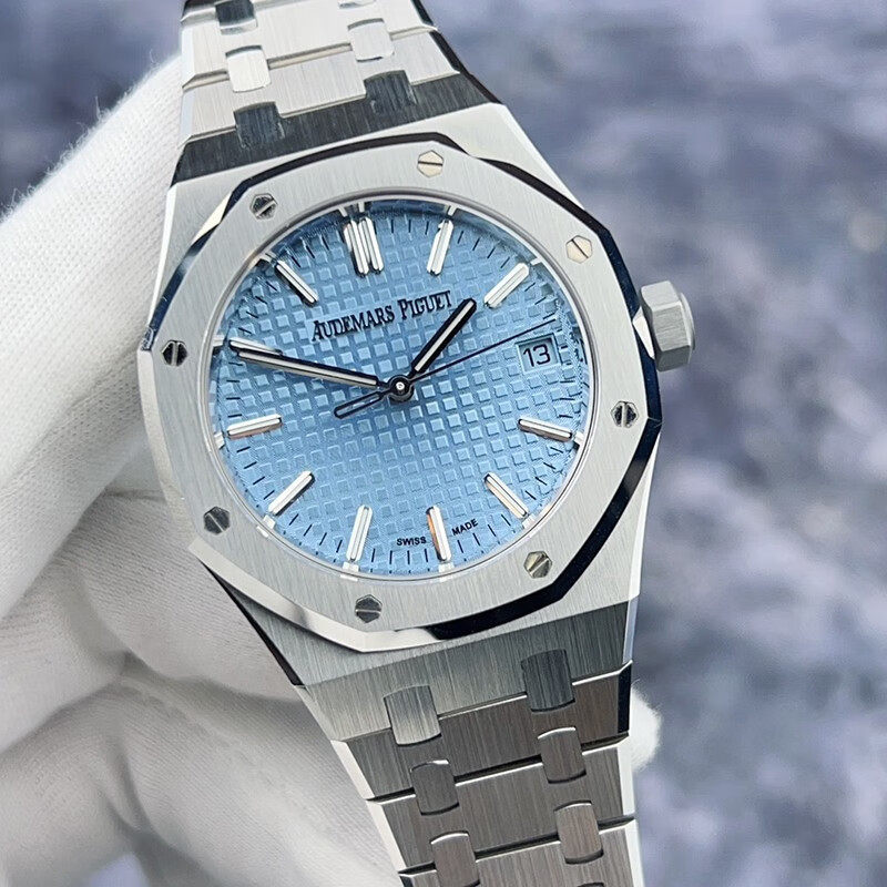 Ap Royal Oak Series 15550ST Ice Blue Disc 50th Anniversary Stainless ...