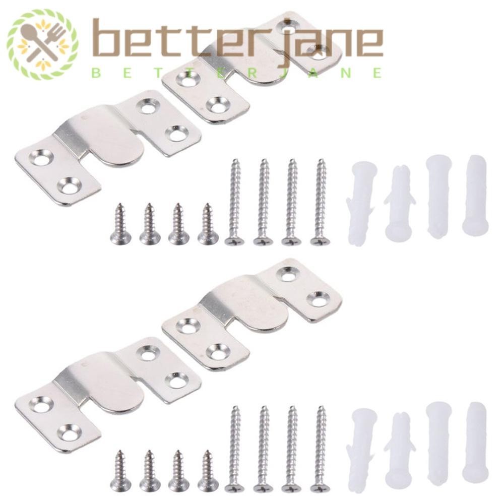 BETTER-JANE 2 Sets Flush Mount Bracket, Heavy Duty Stainless Steel ...