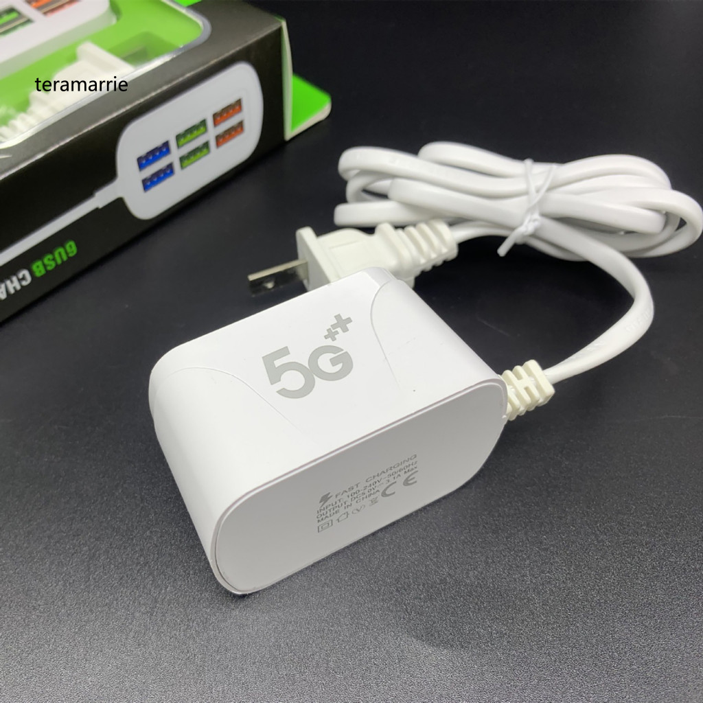 [TR] USB Power Strip Multifunctional Quick Charging Plug Play 6 Ports ...