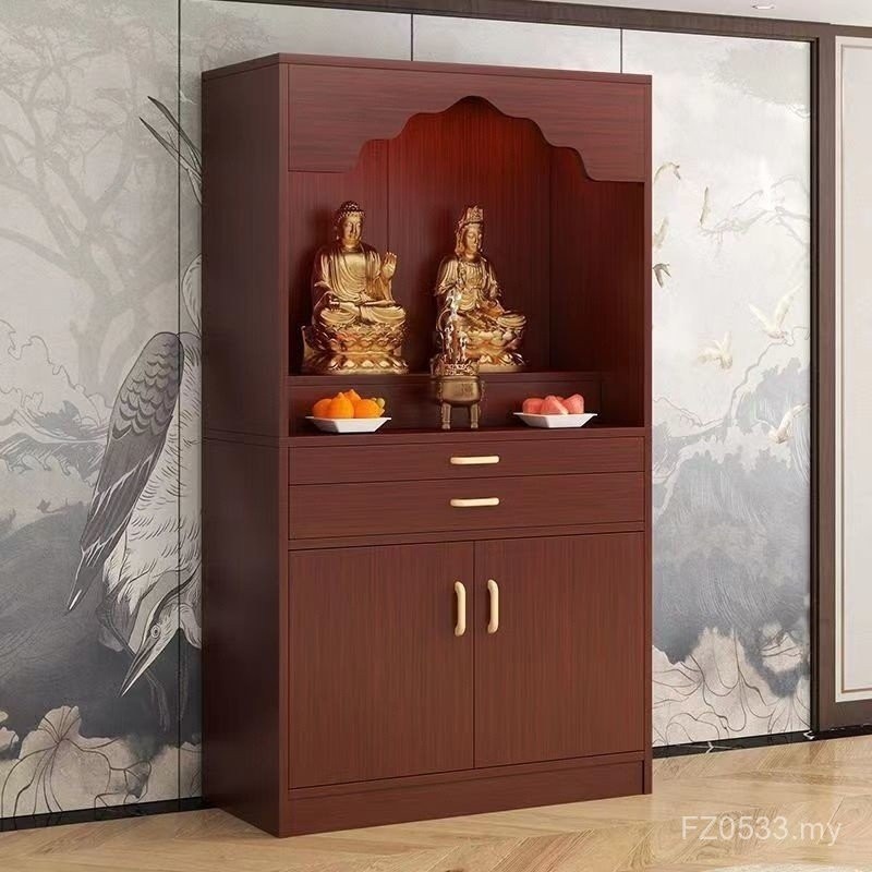 Buddhist Shrine Worship Table with Door Buddhist Table Guanyin Incense ...