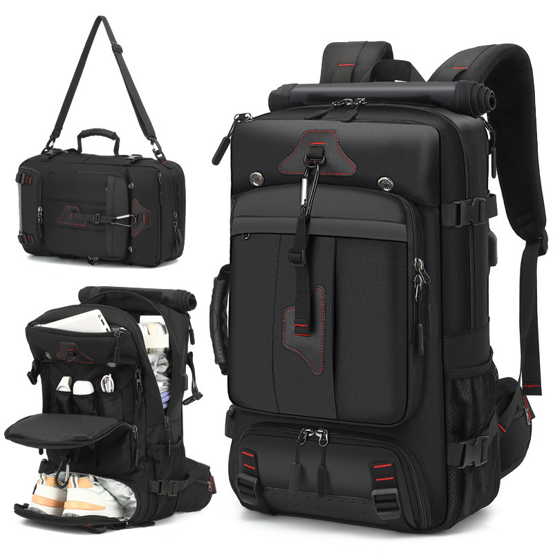 Expandable travel backpack, men's computer backpack, outdoor waterproof ...
