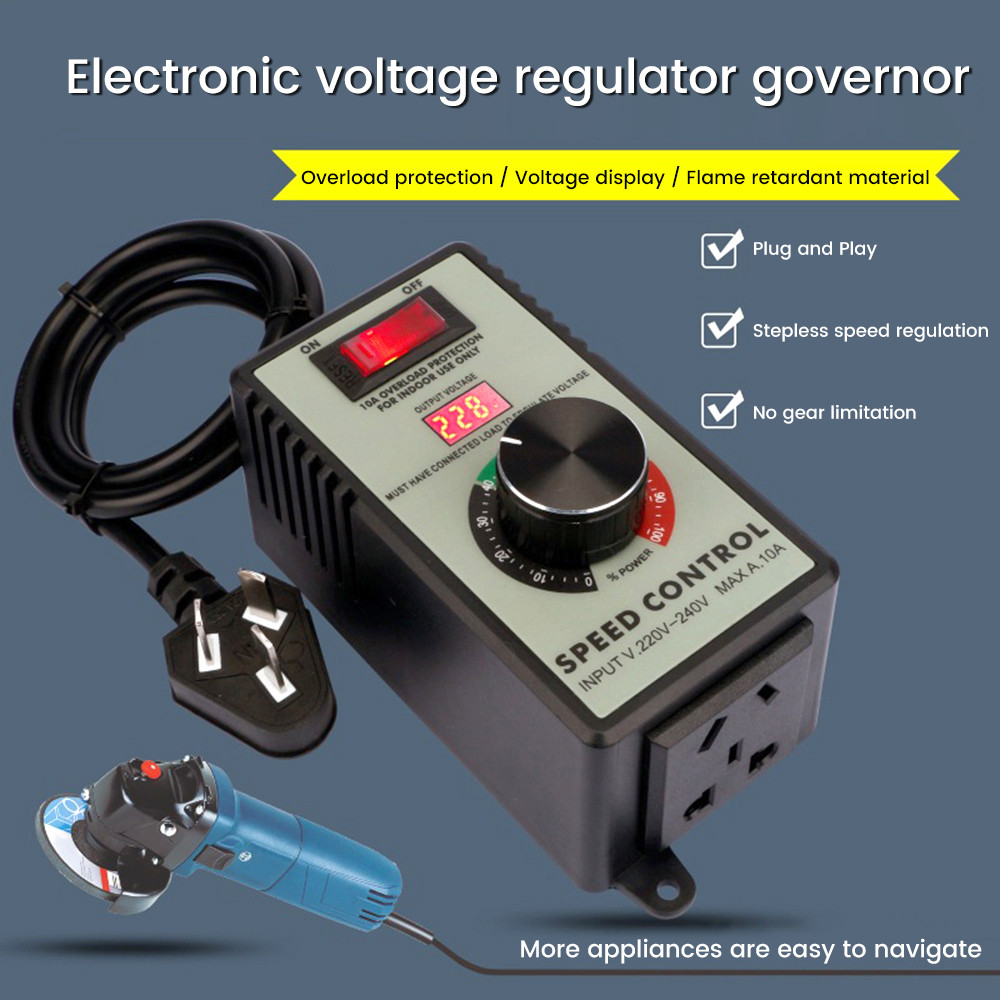110V/220V 4000W Electronic Voltage Regulator Speed Controller Motor ...