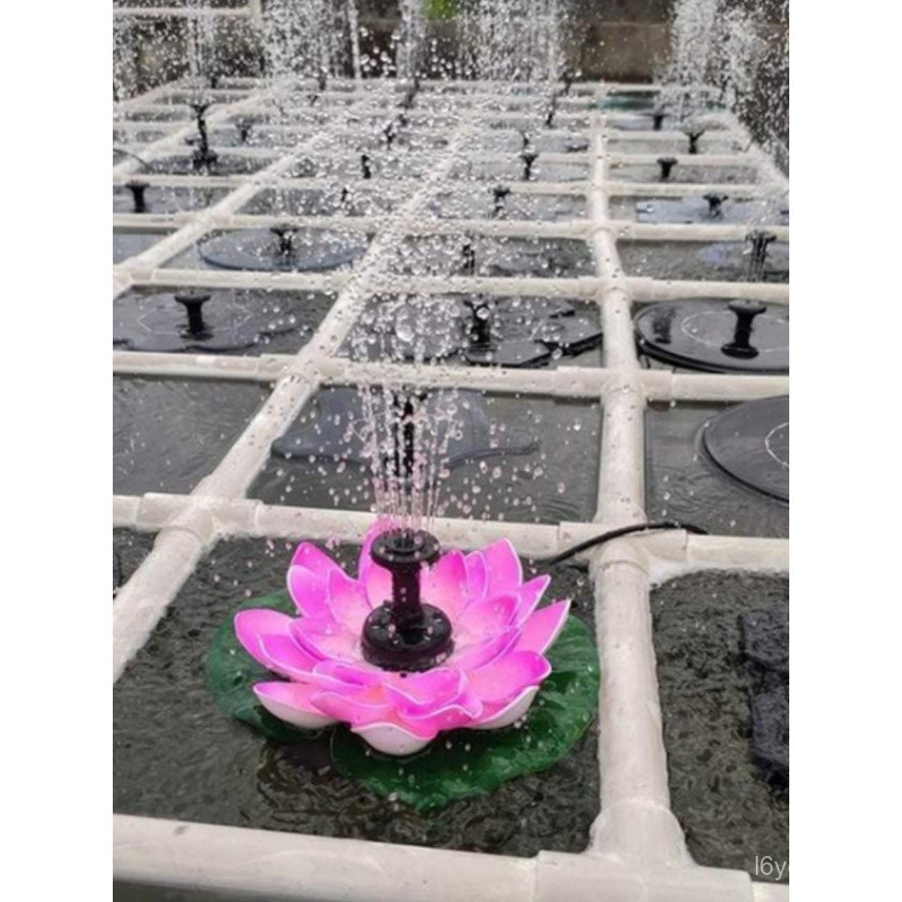 Solar Automatic Fountain Split Lotus Outdoor Garden Kolam Ikan ...