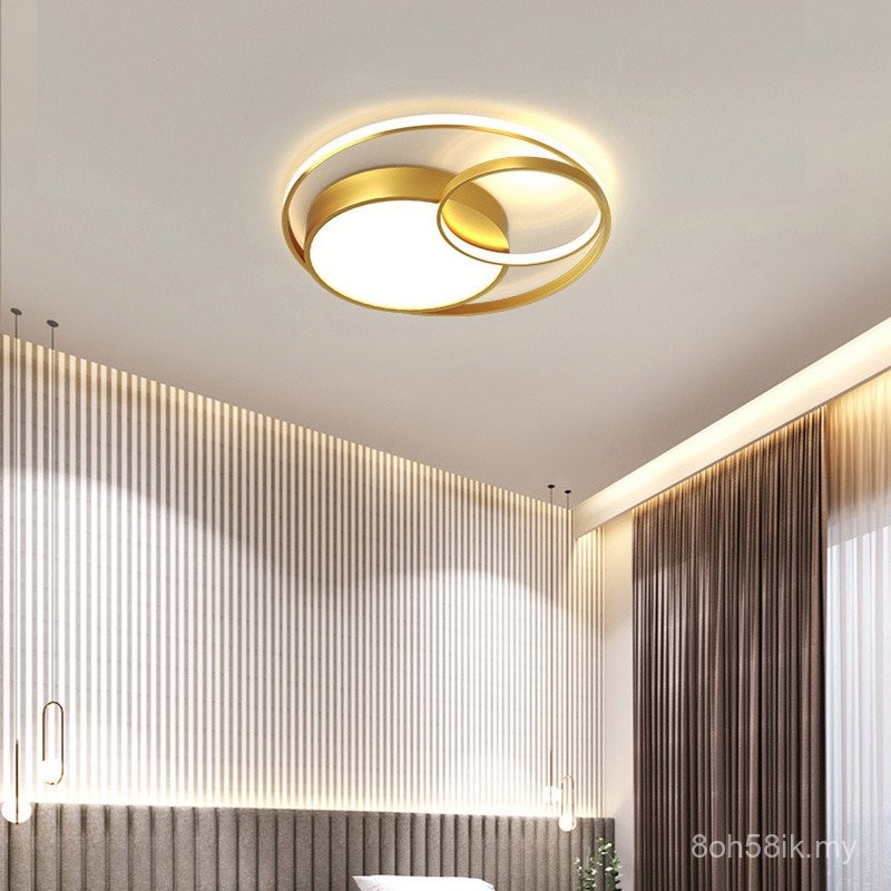 Lampu Siling Bilik Tidur Moden Minimalis Nordic Round LED Lampu Rumah ...