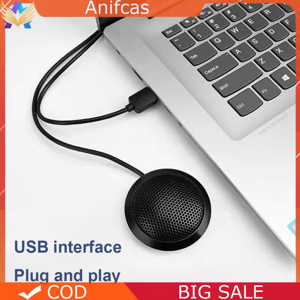 USB/3.5mm Conference Microphone 360 Omnidirectional Condenser Mic for ...