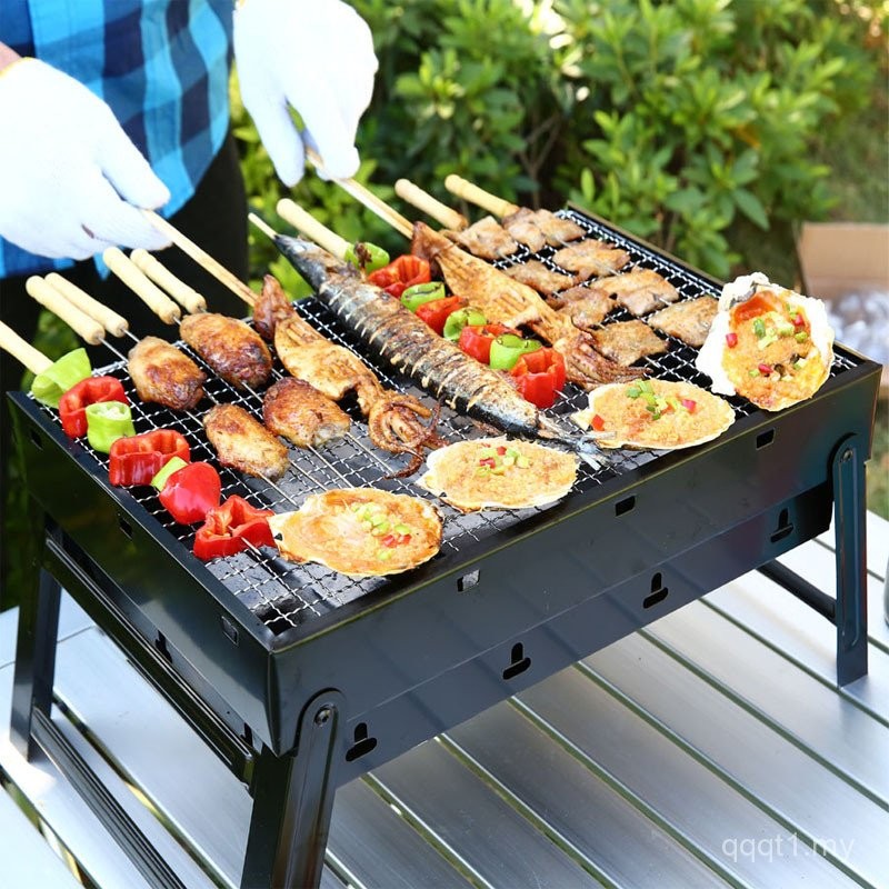 Barbecue Grill Mini Wild g Outer Charcoal Household Barbecue Rack Home ...