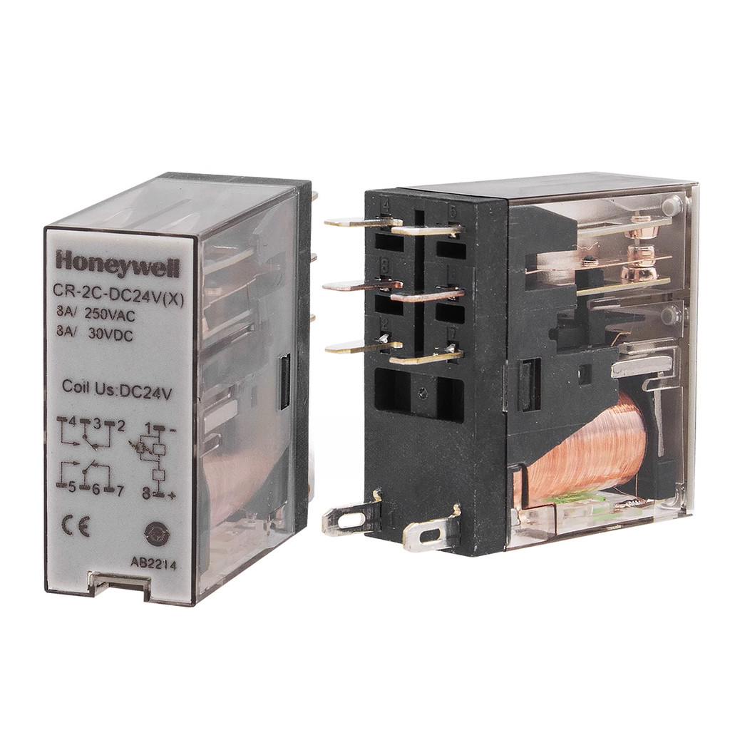 Honeywell CR-2C-DC24V (X)/CR-2C-AC230 (X) Narrow Intermediate Relay 8A ...