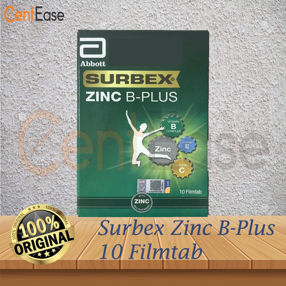 Abbott Surbex Zinc B-Plus Boost Your Energy 10 Filmtab (Exp: Aug 2026 ...