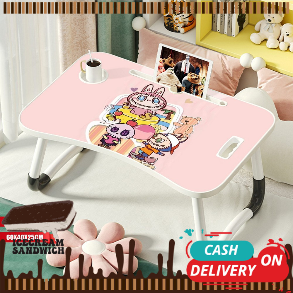 Labubu Character Folding Laptop Table Portable Multipurpose Laptop ...