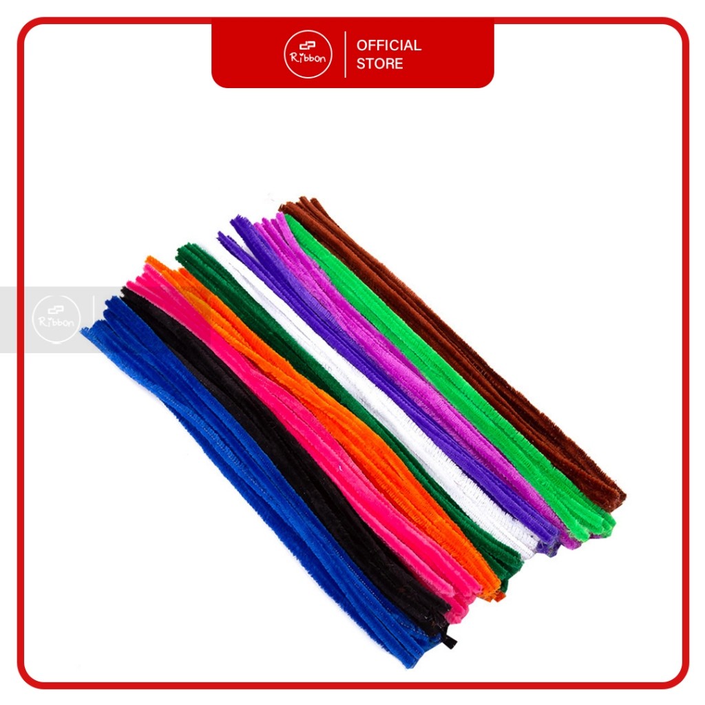 100 PCS Thick Mercy Ribbon Feather Wire Bouquet Decoration Flower ...