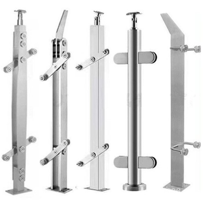 Stainless Steel Guardrail Post Post Armrest Stair Round Square Large ...