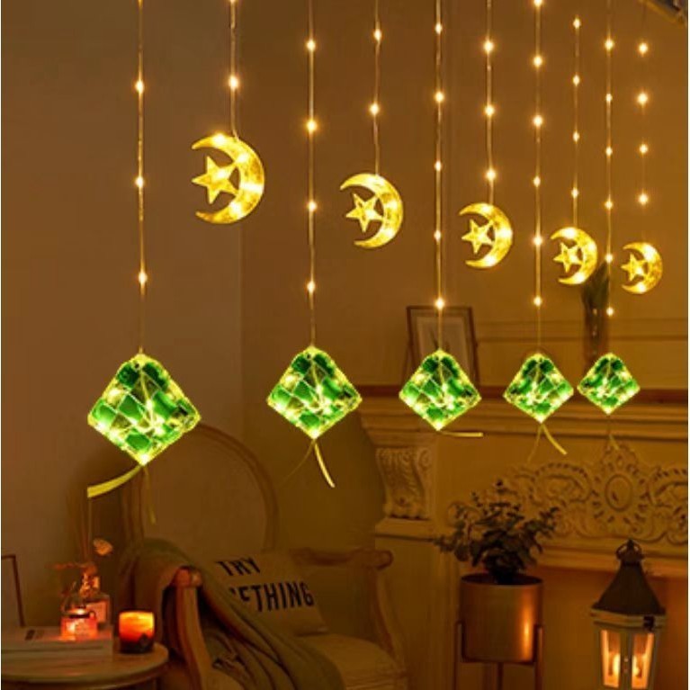 Decorative GARLAND WITH LED LIGHTS ON THE SHAPE OF IDL FITRI ...