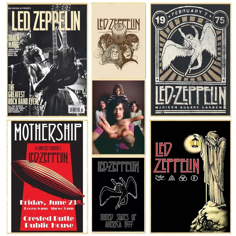 Band L-LedS Z-ZeppelinS Cool Poster Prints Wall Painting Bedroom Living ...