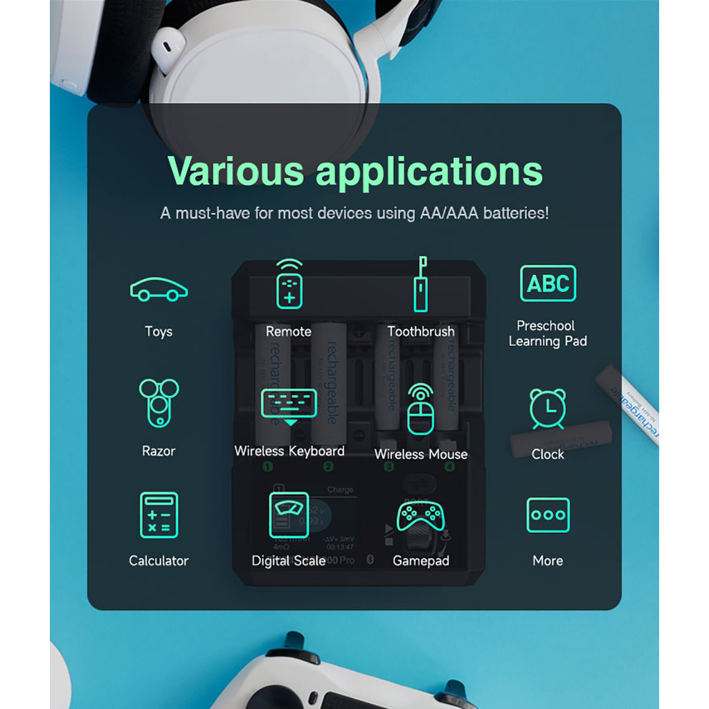 NEW SkyRC NC3000 Pro NiMH NiCd Battery Charger LED APP Control Smart ...