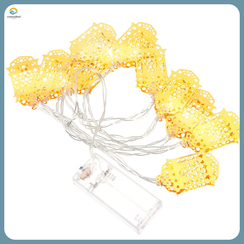 1 Set Muslim Ramadan String Light Eid Hanging Ornament Without Battery ...