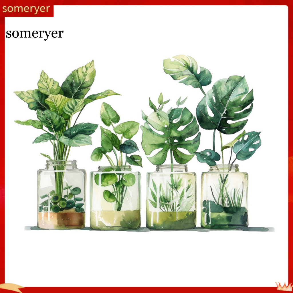 someryer| Adhesive-free Window Cling Pvc Window Decal Hydroponic Potted ...