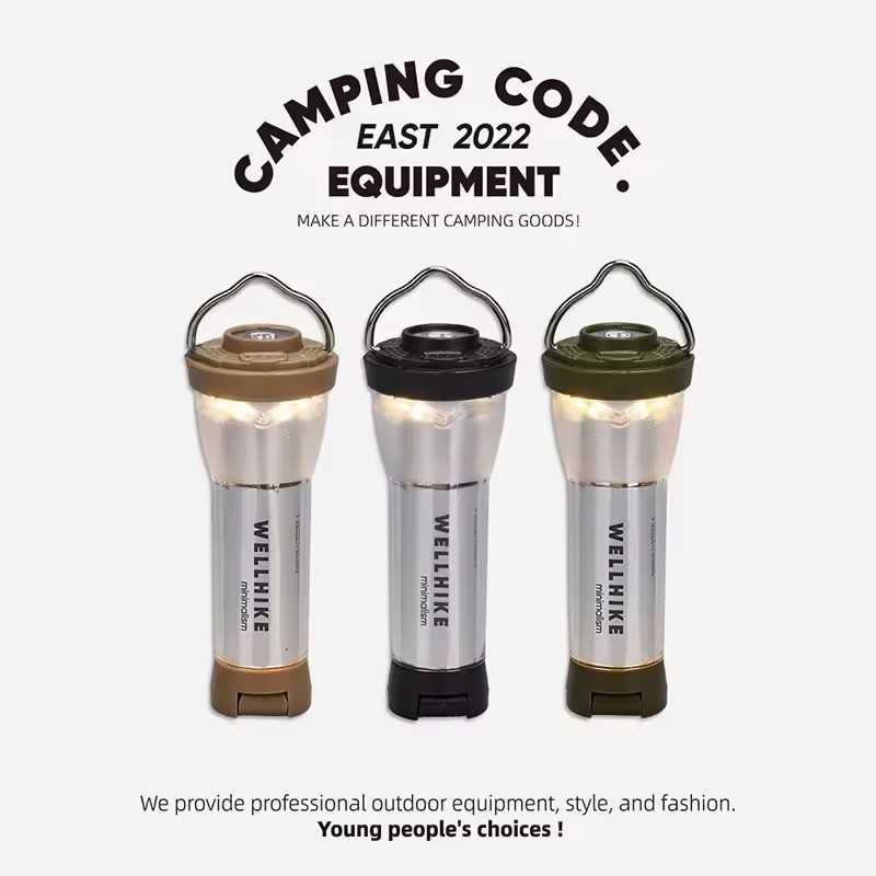 WELLHIKE Camping Light Camping Flashlight Portable Hiking Light Decoration Ambient Light with ...