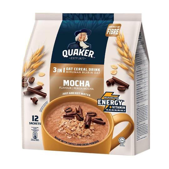 QUAKER 3 In 1 Oat Cereal Drink Chocolate Berry Burst Vanilla Original ...