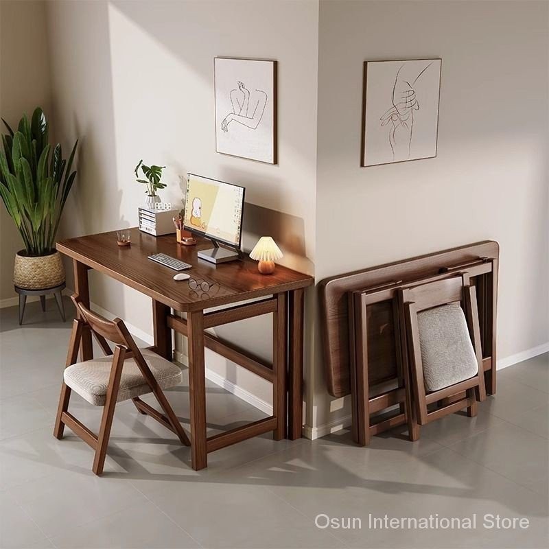 Solid Wood Folding Desk Student Adult Household Bedroom Computer Desk ...