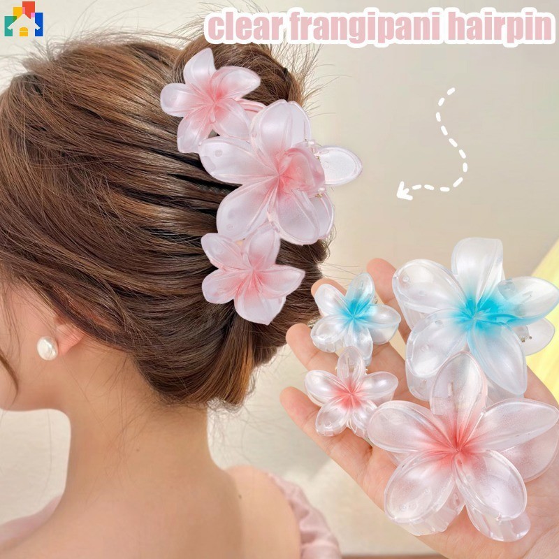 Fashion Egg Flower Gradient Color Hair Claw Clip Women Girls Large ...