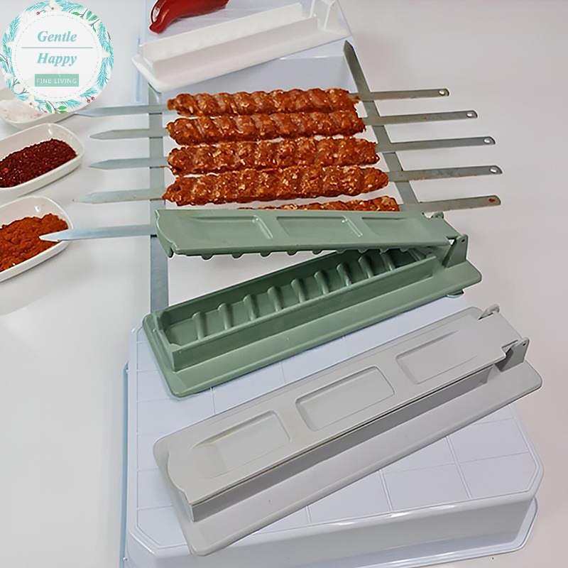 GentleHappy Single Row Kebab Maker Bbq Meat Skewer Machine Kebab Press ...