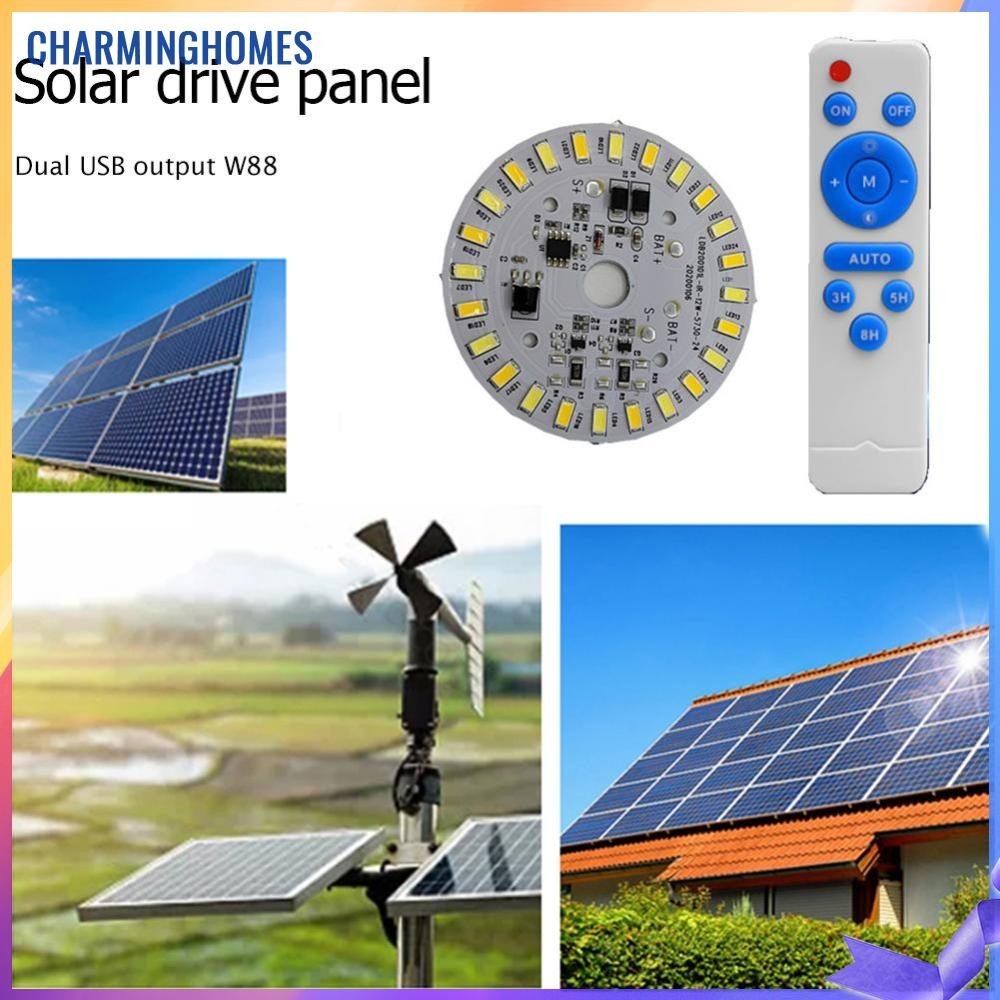 Charminghomes ★ Round Solar Light Panel with Built-In Two-Color Light ...