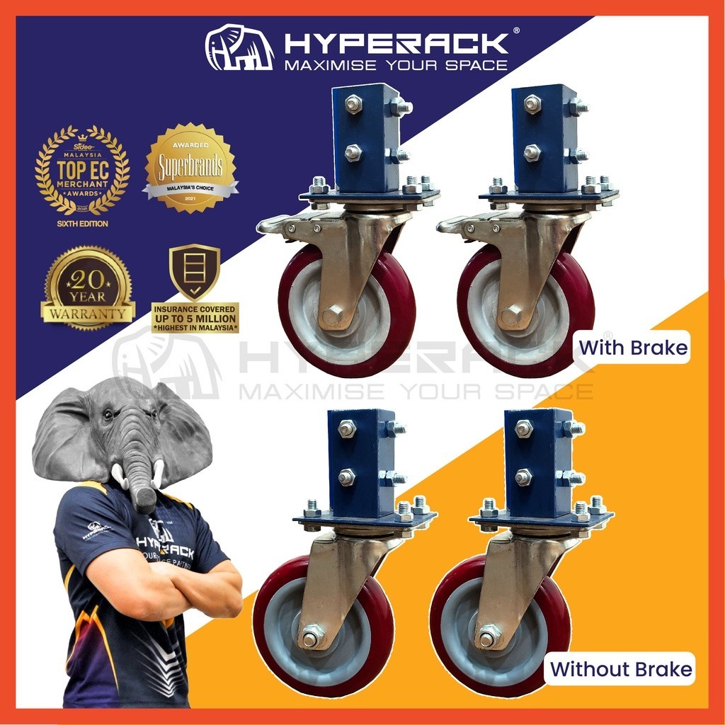 SUPERACK [High Quality] Boltless Rack Trolley Wheels Castor Wheel ...