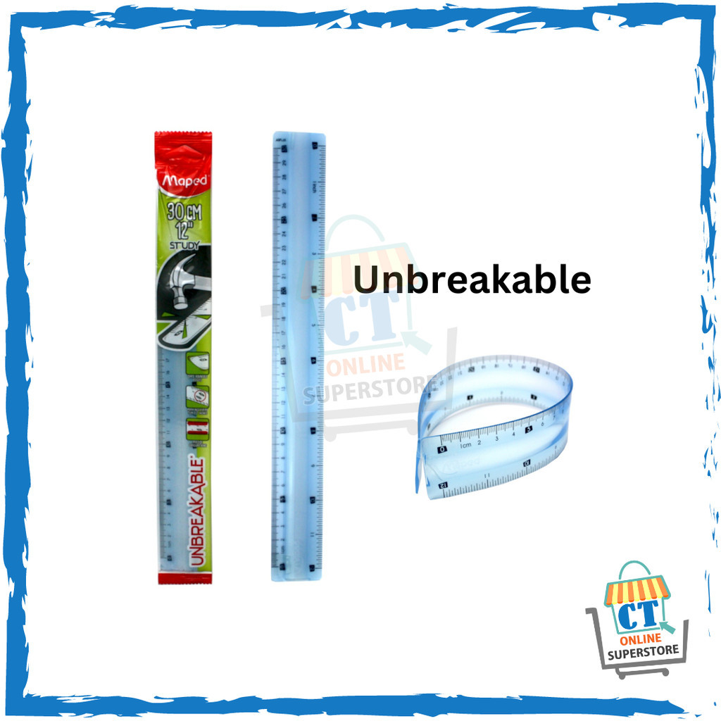 OFFICECLIP 245681 Unbreakable Maper Ruler 12 inches | Shopee Malaysia