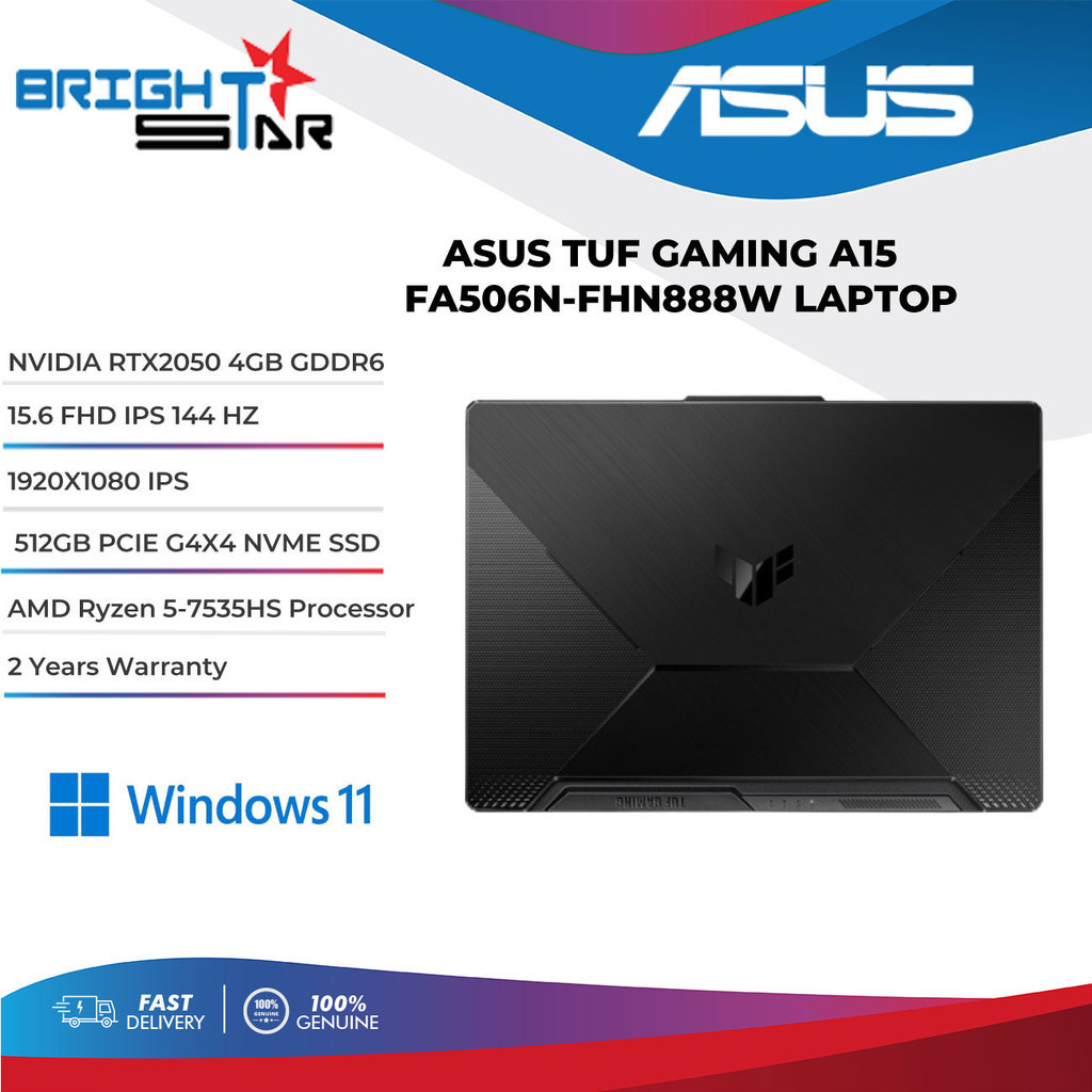 ASUS TUF GAMING A15 FA506N-FHN888W - Gaming Laptop (15.6"/R5-7535HS ...