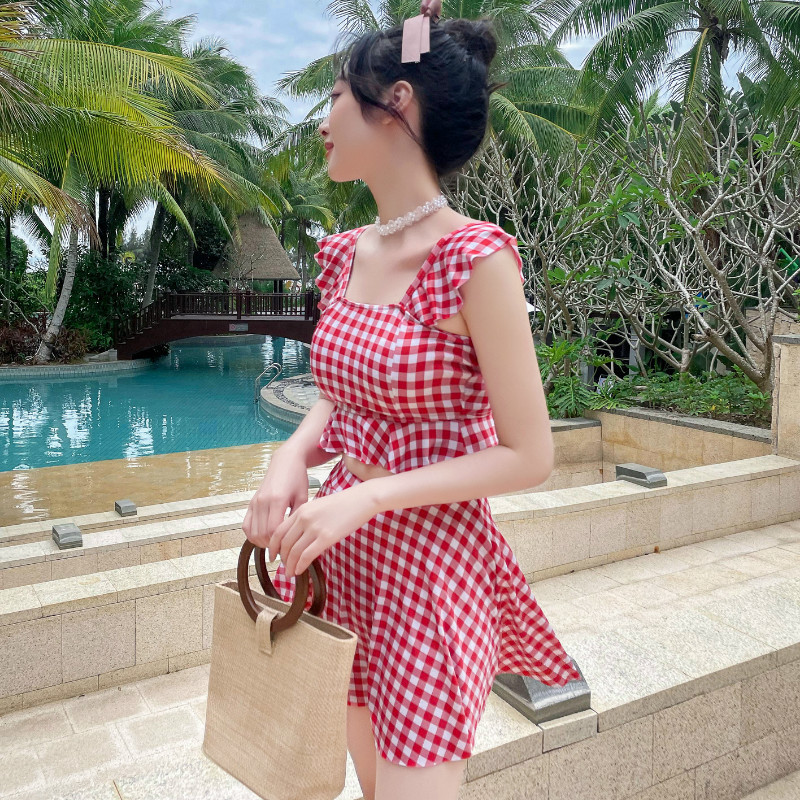 Swimsuit Female Split Two-Piece Suit Fresh Cute Girl Student Hot Spring ...