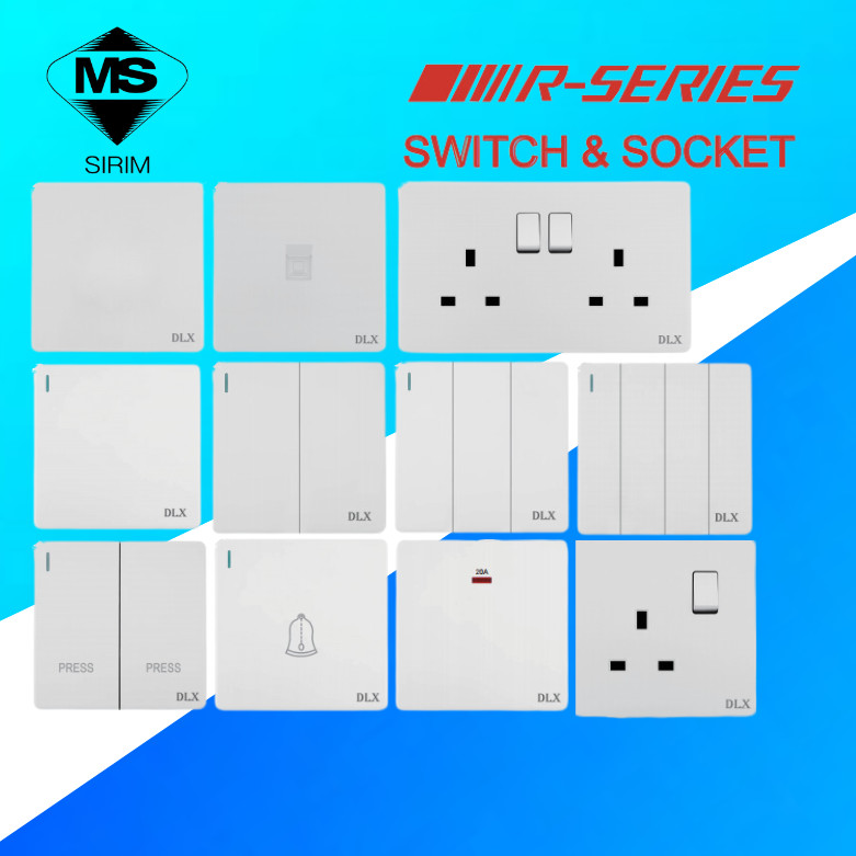 [SIRIM] DLX BR Series Switch Suis Socket Wall Switches Slim Modern ...