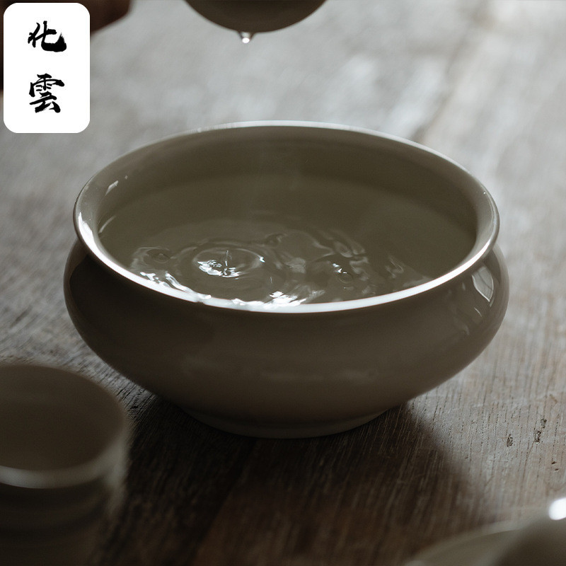 Grass Gray Tea Washing Bowl Ceramic Japanese Tea Set Accessories Teapot ...