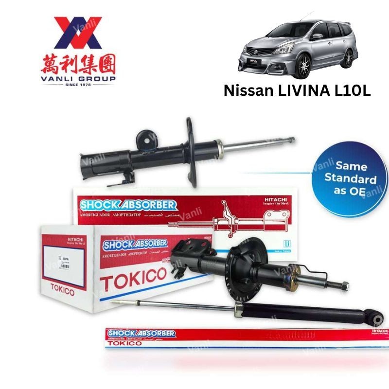 Tokico Shock Absorber Front Rear for Nissan LIVINA L10L | Shopee Malaysia