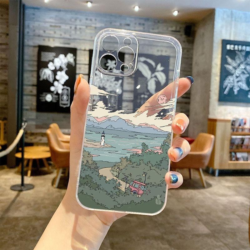 Anime Scenery Sunset Casing For IPhone 15 14 13 11 Pro Max Plus ...
