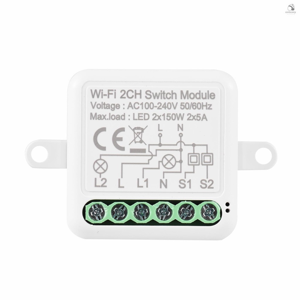 2CH WIFI Switch Module Mini Smart Module with Voice Control Mobilephone ...