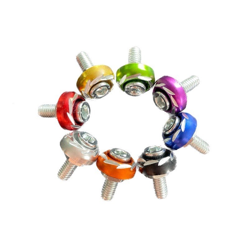 ALLYN 6MM Colored Screw License Plate Screw Decoration Motorcycle Screw ...