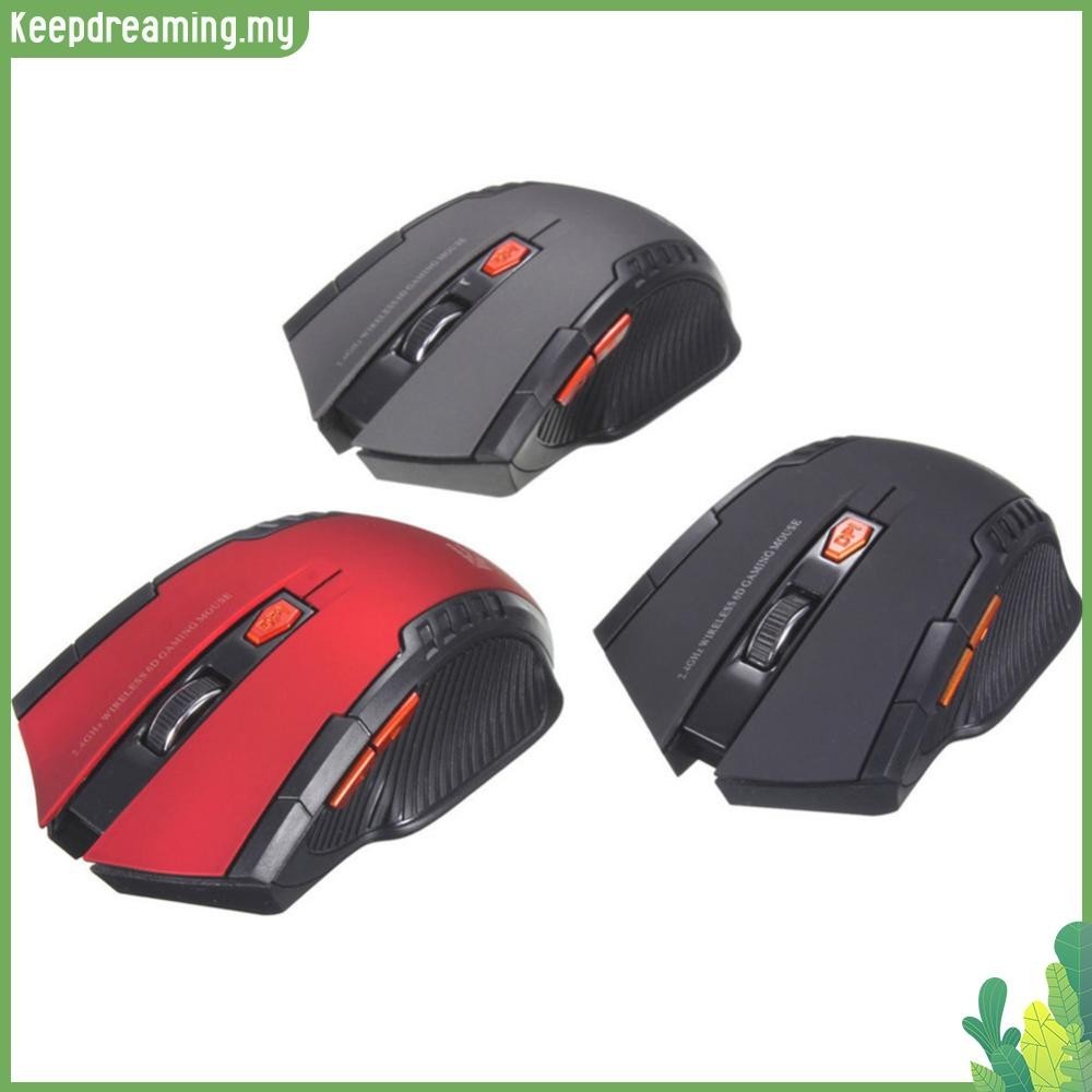 keepdreaming 2.4GHz Wireless Mice Mouse Gamer 2400DPI 6 Buttons USB ...