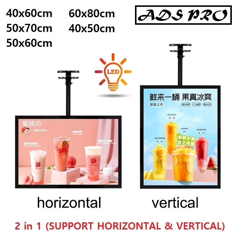 Hanging Light LED Cafe Menu Board Menu Signs LED Display Sign Board ...