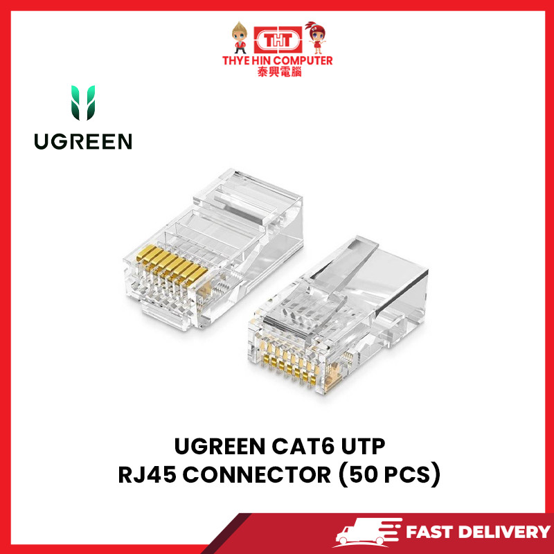 UGREEN CAT6 UTP RJ45 CONNECTOR (50 PCS) | Shopee Malaysia