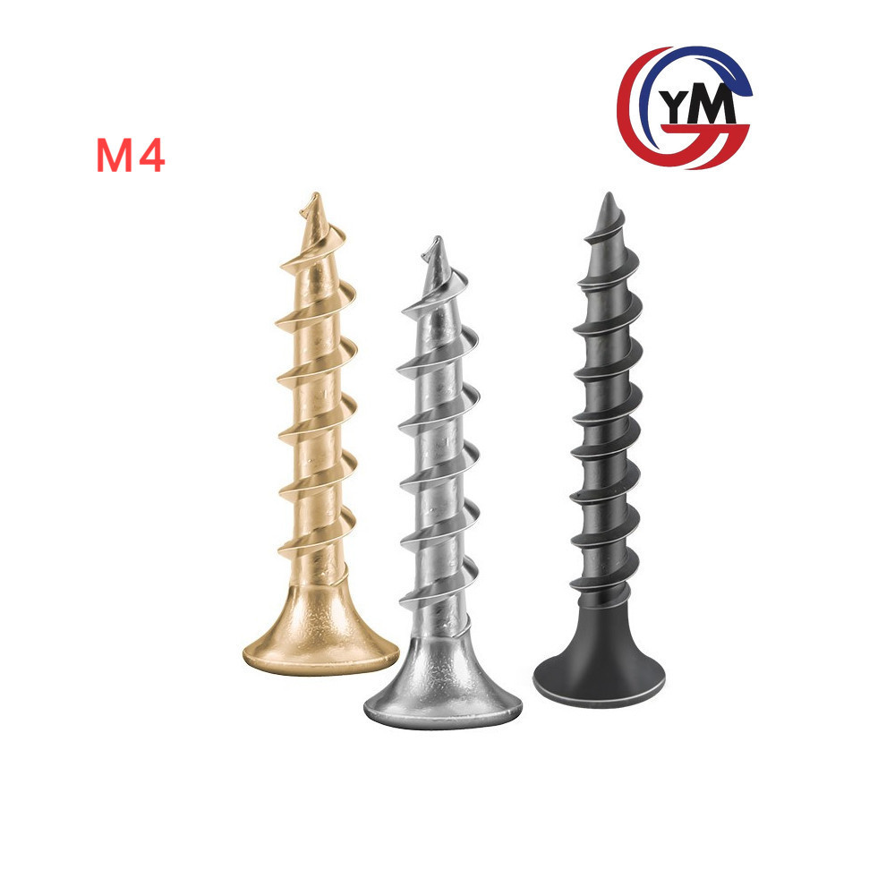 [YMH] 304 Stainless Steel Countersunk Head Self-Tapping Screw Galvanized Quick Tooth Wood Screw ...