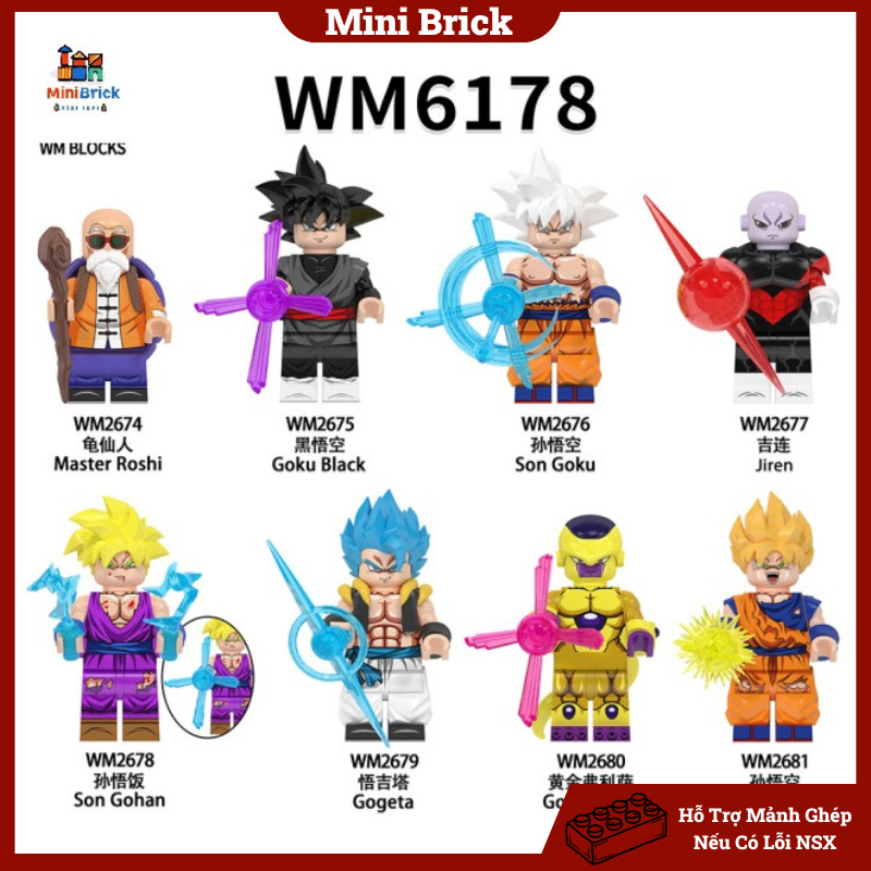 Dragon Ball Minifigures anime manga Assembly Toy 7 Dragon Ball WM6178 ...