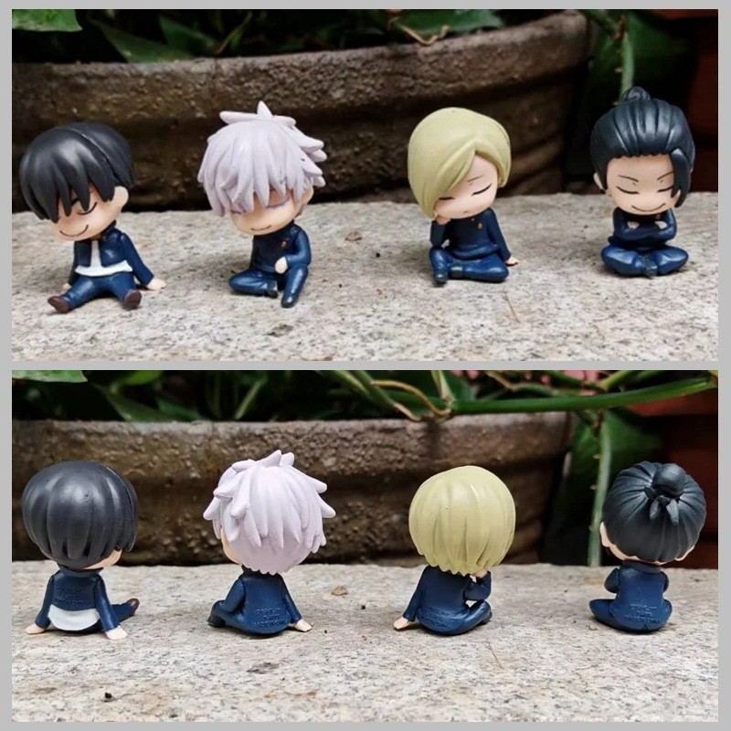 4pcs Jujutsu Kaisen Q Version Sleep on the Shoulder Satoru Gojo/Geto ...
