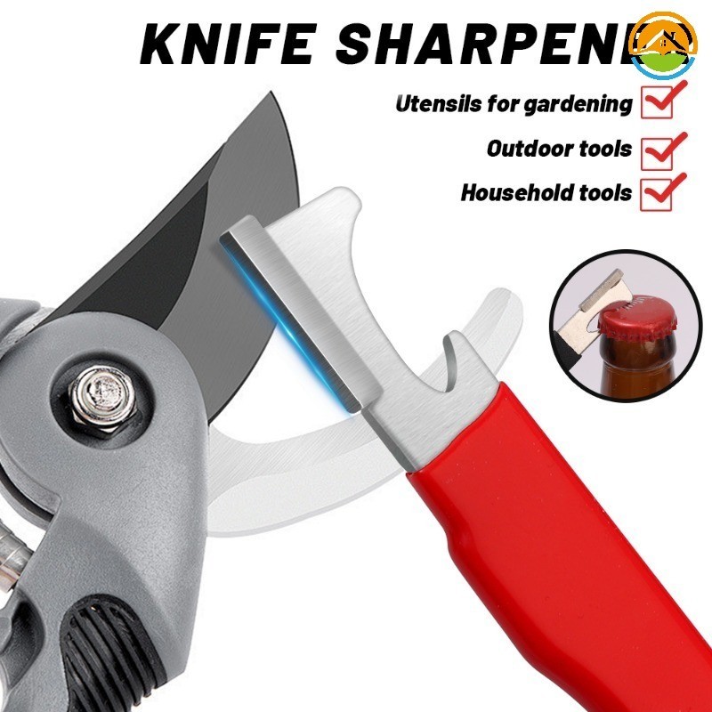 Metal Knife Pruning Sharpening Stone Handheld Garden Shear Scissors ...