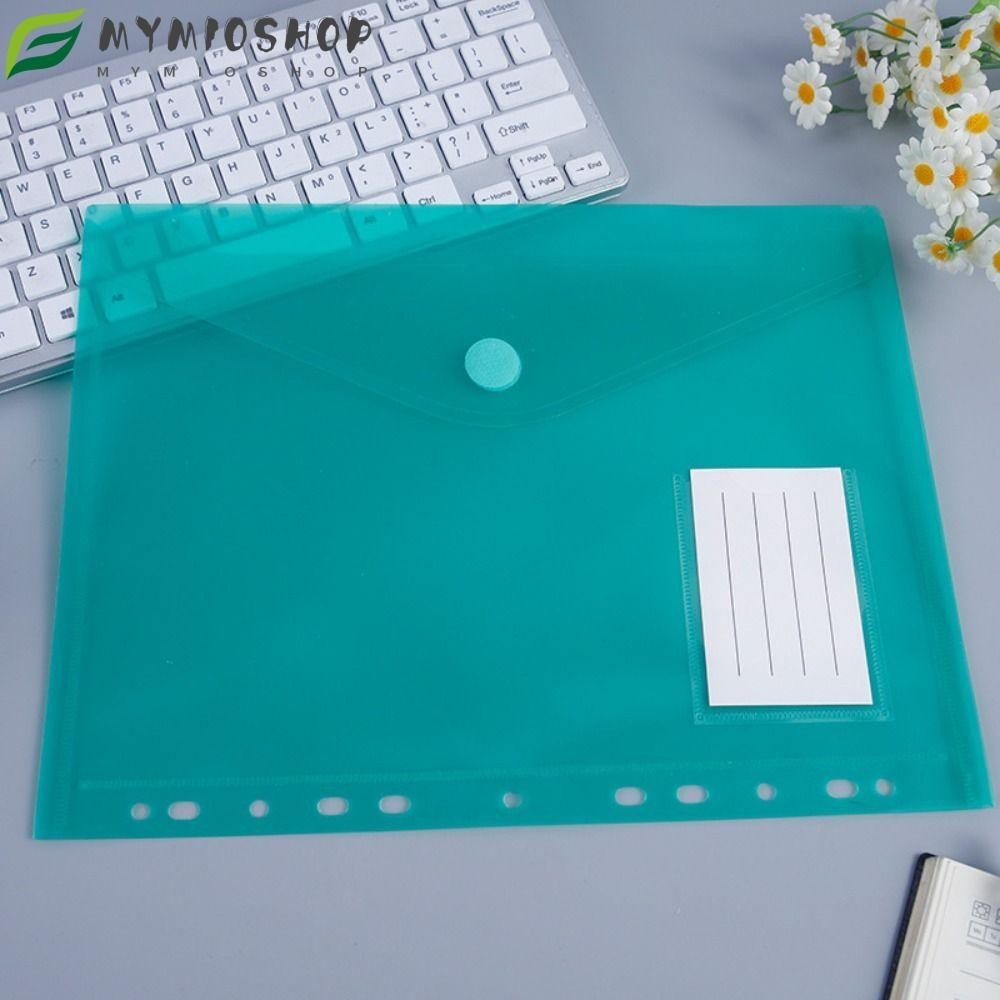 MIOSHOP Document Files, With Hole Transparent A4 File Folder, High ...