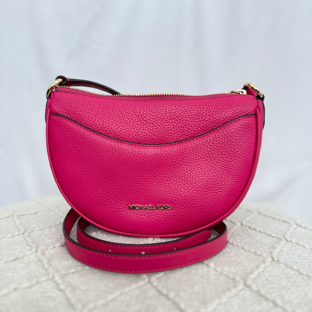 MK Dover Small Half Moon Crossbody in Electric Pink (35R3G4DC5L ...