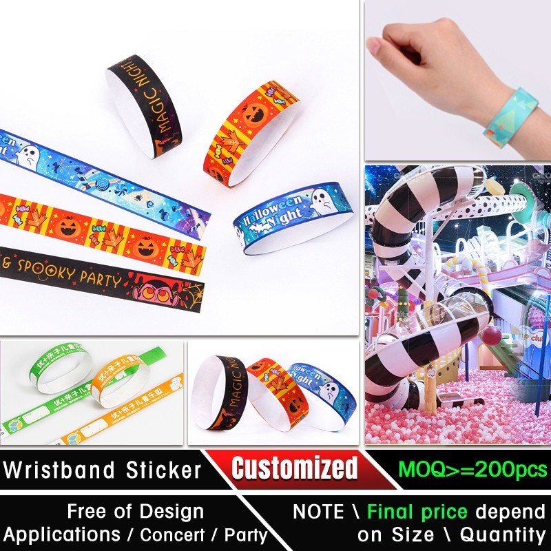 MALAYSIA..... diy custom events wristband tyvek paper sticker ...