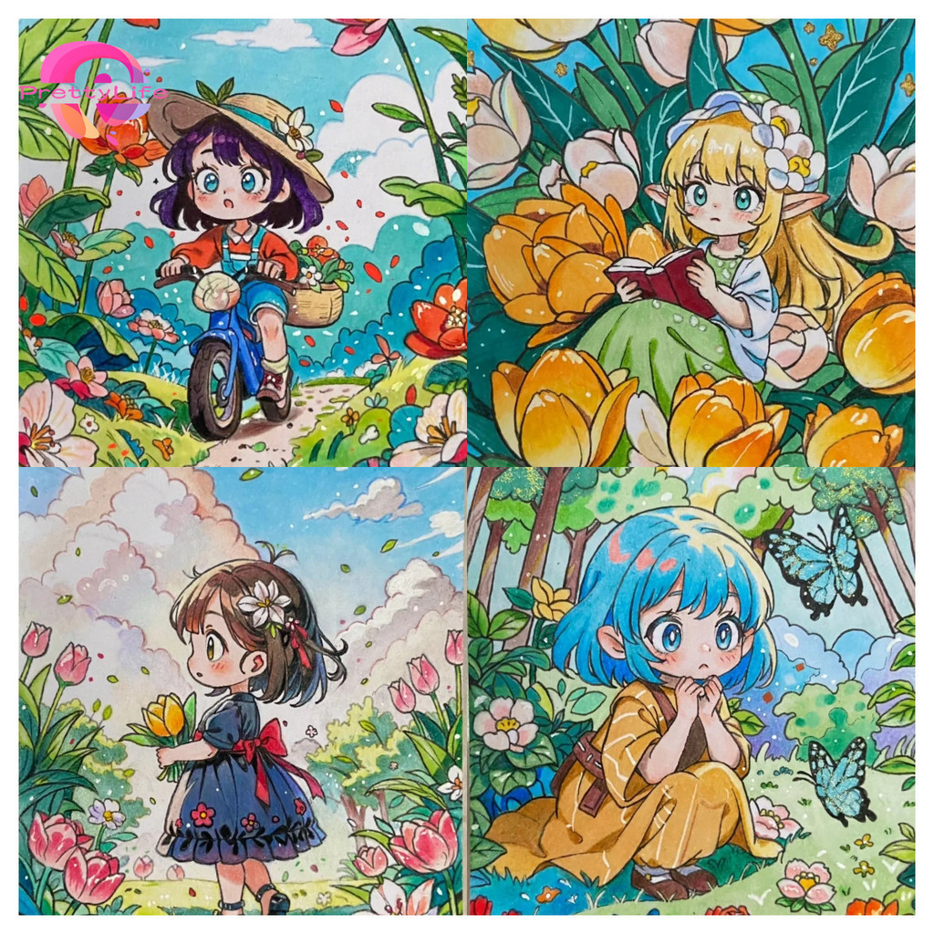 【PL】Cartoon cute girl 5D DIY Diamond Painting crystal cross stitch ...