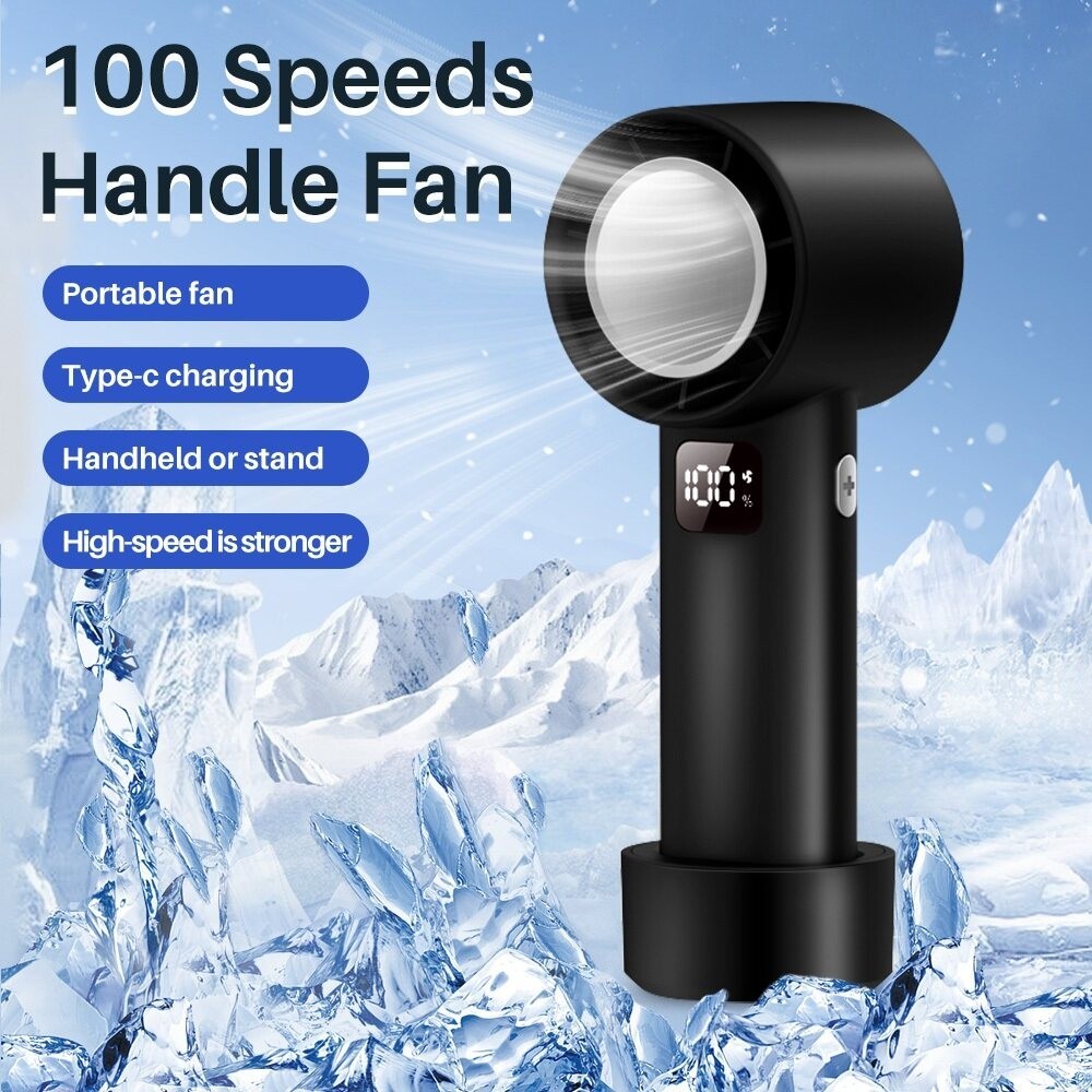 Handheld Turbo High-speed Fan 100 Wind Speeds Adjustable USB Mini ...