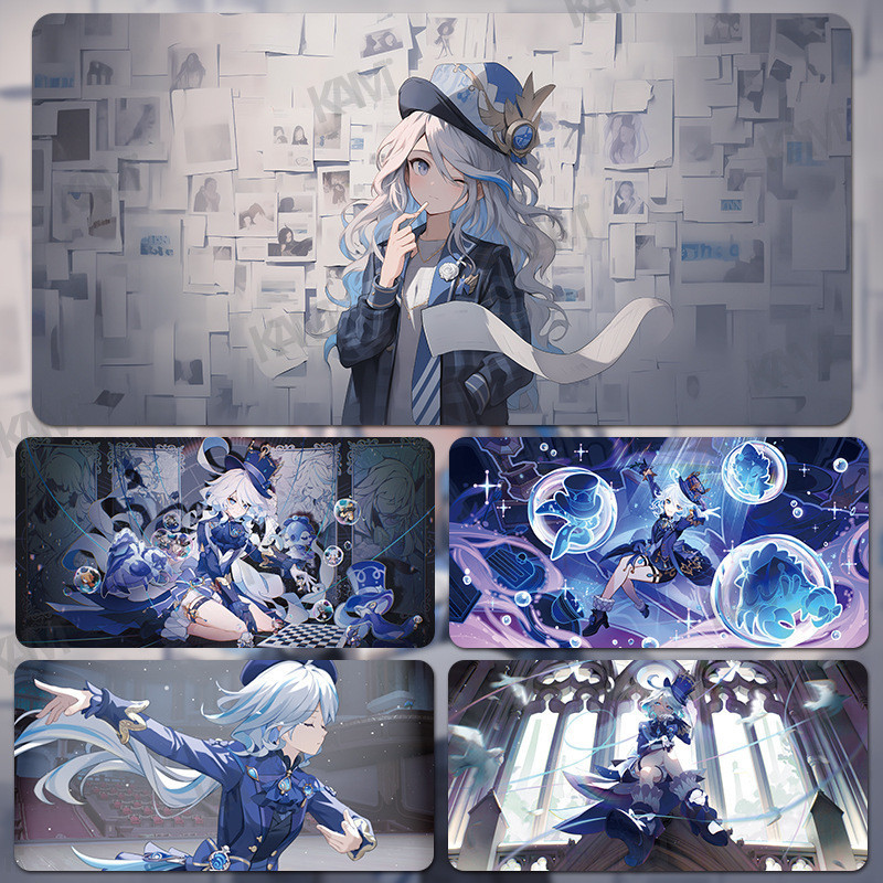 Kam Genshin Impact Furina Mouse Pad 800mmx300mm Desk Pad Large ...