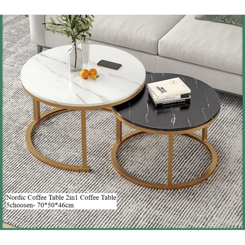 Nordic Coffee Table 2in1 Coffee Table Meja Kopi Ruang Tamu Meja Ikea ...